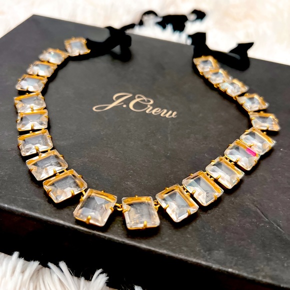 J. Crew | Jewelry | J Crew Large Crystal Necklace | Poshmark